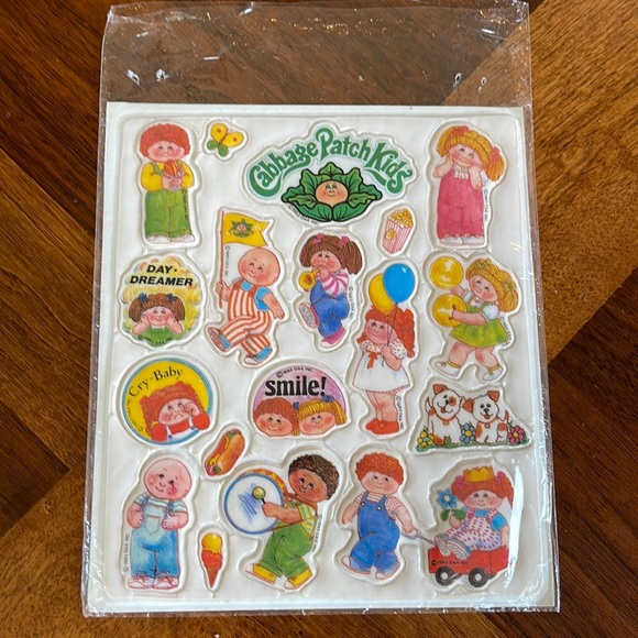Accessories | Vintage 198s Cabbage Patch Kids Puffy Stickers 1 Sheet ...